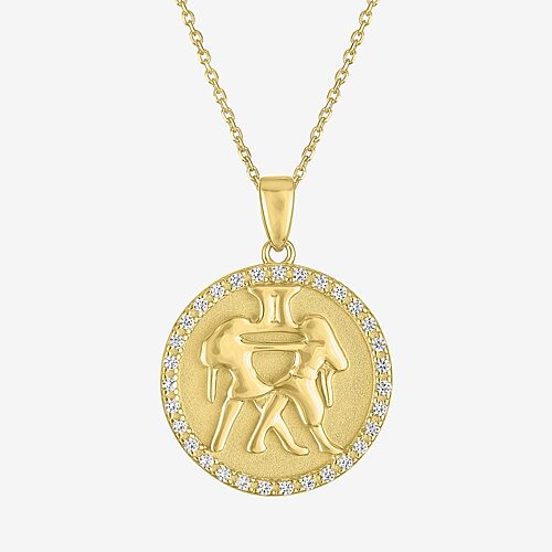 Click here for Zodiac Womens Lab Created White Sapphire 14K Gold... prices