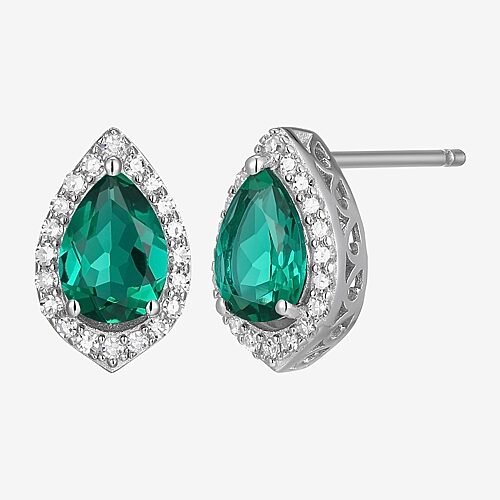 Click here for Gemstone Sterling Silver 11.2mm Pear Stud Earrings... prices