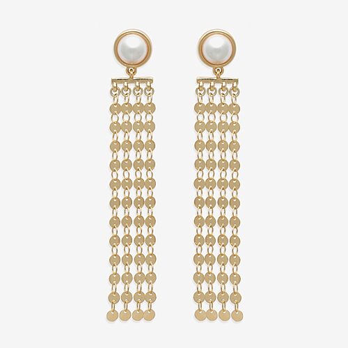 Click here for Bijoux Bar Gold Tone Womens Simulated Pearl Drop E... prices
