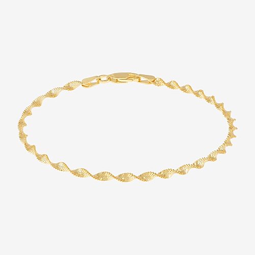 Click here for Made in Italy Womens 24K Gold Over Silver 7.5 Inch... prices