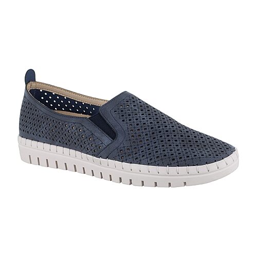 Easy Street Womens Fresh Slip On Sneakers - Navy