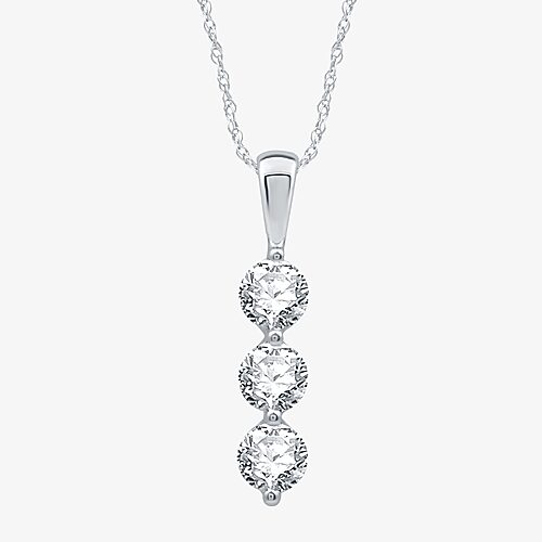 Click here for 3-Stone Linear (H-I / I1) Womens 1 1/4 CT. T.W. La... prices