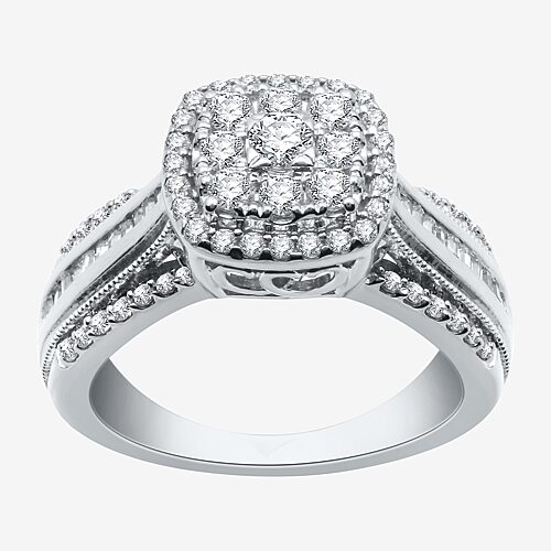 Click here for Womens 1 CT.T.W. Natural Diamond 10K Gold Cushion... prices