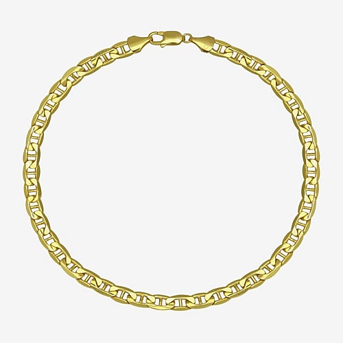 Click here for 10K Yellow Gold 9 Hollow Mariner Chain Bracelet  O... prices