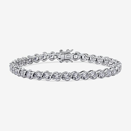 Click here for DiamonArt White Cubic Zirconia Sterling Silver 8 I... prices