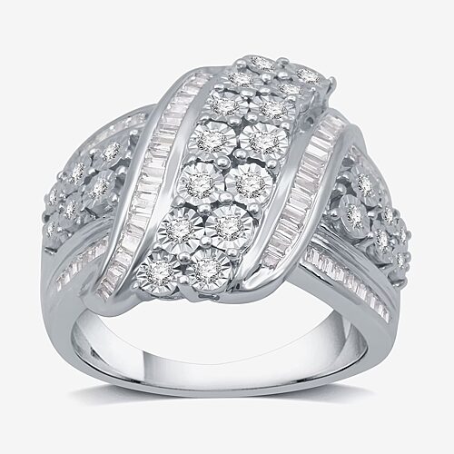 Click here for Womens 1 CT. T.W. Natural White Diamond Cocktail R... prices