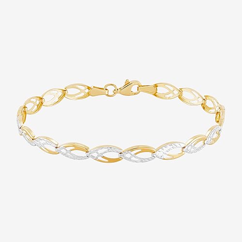 Click here for Womens 10K Gold 7.25 Inch Link Bracelet  One Size prices