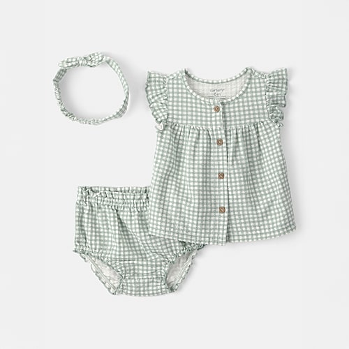 Click here for Baby Girl (NB-12M) Carters(R) 3pc. Gingham Tunic S... prices
