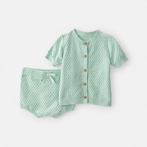 Click here for Carters Baby Girls 2-pc. Short Set  3 Months  Gree... prices