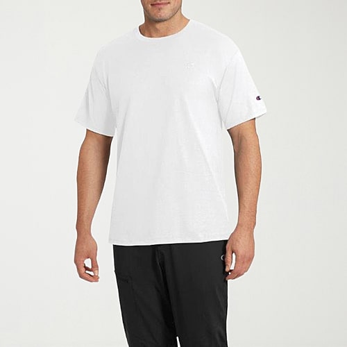 Click here for Champion Mens Cotton Jersey T-Shirt - Bright White prices