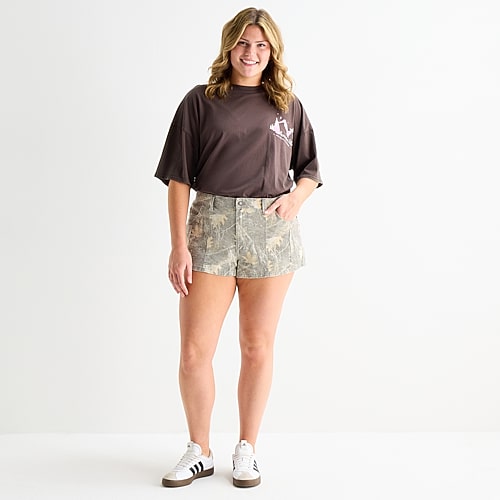 Click here for Arizona Womens 2 1/2 Low Rise Juniors Plus Denim S... prices