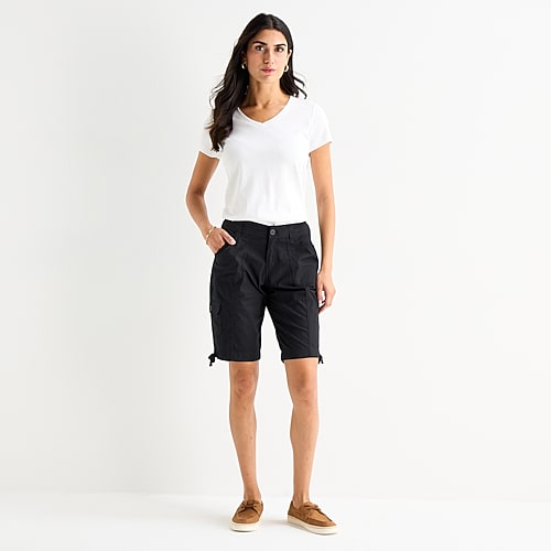 Click here for St. Johns Bay Womens 11 Mid Rise Bermuda Short  8... prices