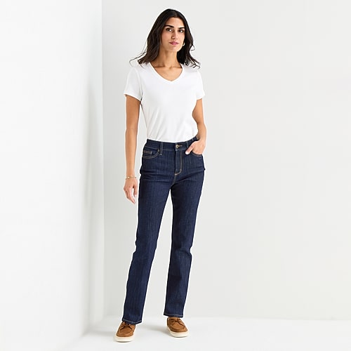 Click here for St. Johns Bay Womens Mid Rise Secretly Slender Str... prices