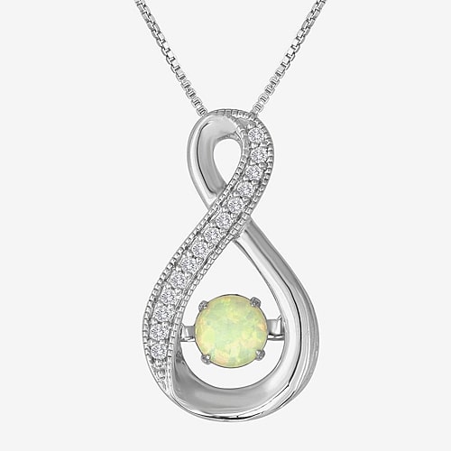 Click here for Love in Motion Lab-Created Opal and White Sapphire... prices