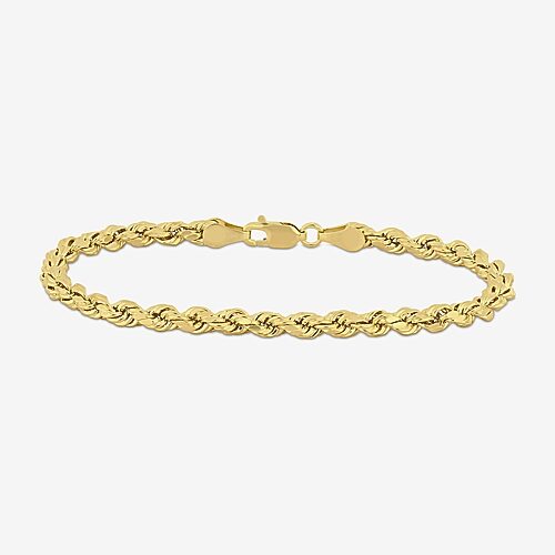 Click here for Womens 14K Gold 7.5 Inch Hollow Rope Chain Bracele... prices