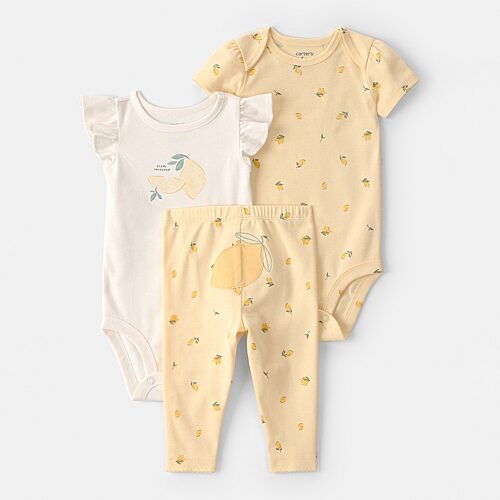 Click here for Carters Baby Girls Lemon Print Bodysuits and Pants... prices