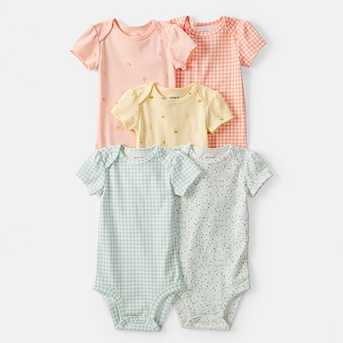 Click here for Carters Baby Girls Fruit Multipack Bodysuits  5-Pa... prices