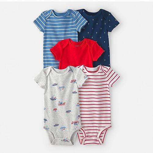 Click here for Carters Baby Boys Nautical Multipack Bodysuits  5-... prices