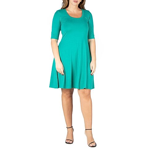 Click here for 24seven Comfort Apparel Womens Plus Scoop Neck Sho... prices