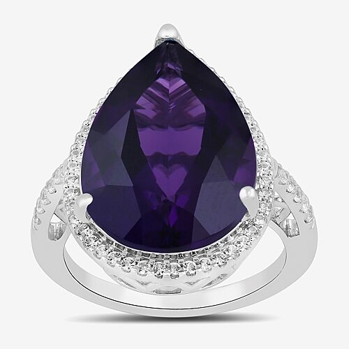 Click here for Womens Gemstone Sterling Silver Pear Cocktail Ring... prices