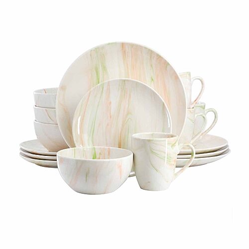 Click here for Elama Fine Marble 16 Piece Porcelain Dinnerware Se... prices