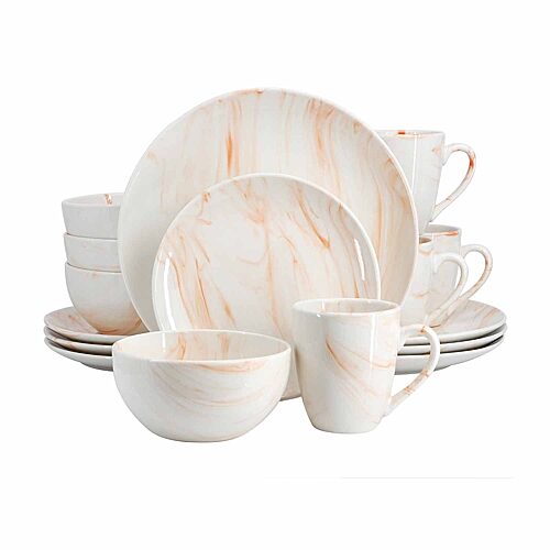 Click here for Elama Fine Marble 16 Piece Porcelain Dinnerware Se... prices