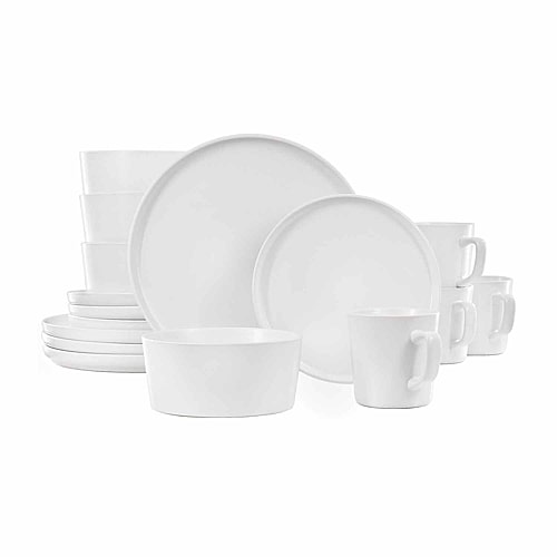 Elama Luxmatte 16-pc. Stoneware Dinnerware Set  One Size  White