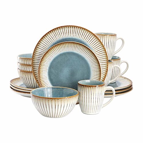 Click here for Elama Louann 16 Piece Stoneware Dinnerware Set prices