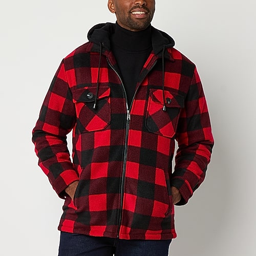 Click here for Victory Mens Fleece Hooded Midweight Shirt Jacket... prices