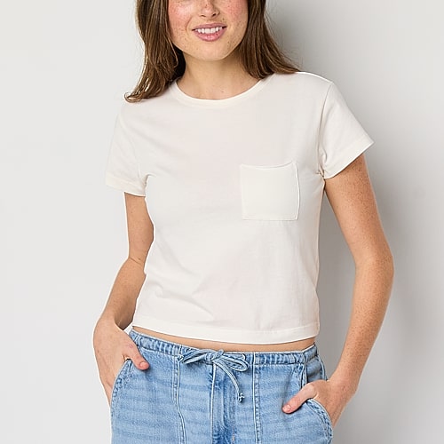 Click here for Arizona Womens Juniors Crew Neck Short Sleeve T-Sh... prices