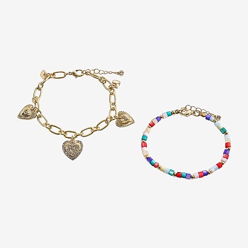 Click here for Arizona Gold Tone Womens 2-pc. Bracelet Set  One S... prices