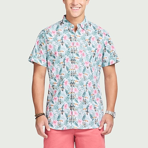 Click here for IZOD Dockside Chambray Mens Short Sleeve Regular F... prices
