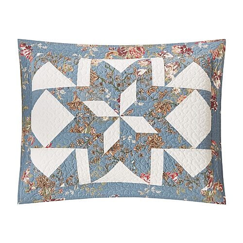 Click here for Laurel & Mayfair Piper Pillow Sham  One Size  Blue prices