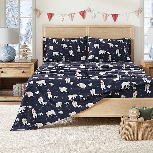 Click here for Linery Cotton Holiday Print Flannel Wrinkle Resist... prices