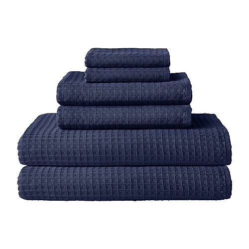 Click here for UCHINO Waffle Twist 6 Pack Bath Towel Set  One Siz... prices