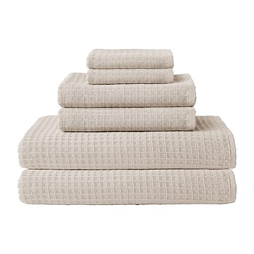 Click here for Uchino Waffle Twist 6-Pc. Bath Towel Set - Linen prices