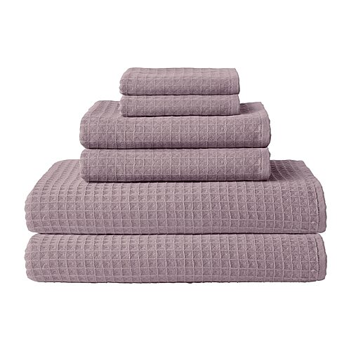 Click here for Uchino Waffle Twist 6-Pc. Bath Towel Set - Orchid prices