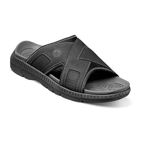 Click here for Nunn Bush Mens Laguna Slide Sandals  8 Medium  Bla... prices