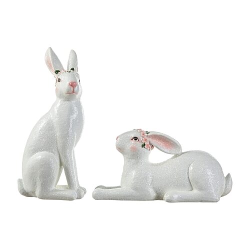 Click here for Glitzhome Resin Bunny 2-pc. Easter Tabletop Decor... prices