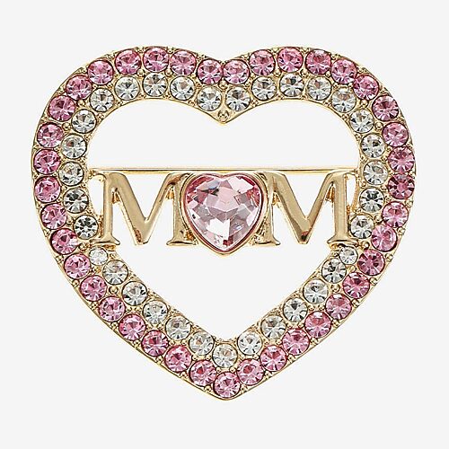 Click here for Monet Jewelry Mom Pink Glass Pin  One Size  Pink prices