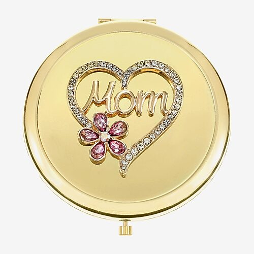 Click here for Monet Jewelry Mom Gold Tone Heart Compact Mirror... prices