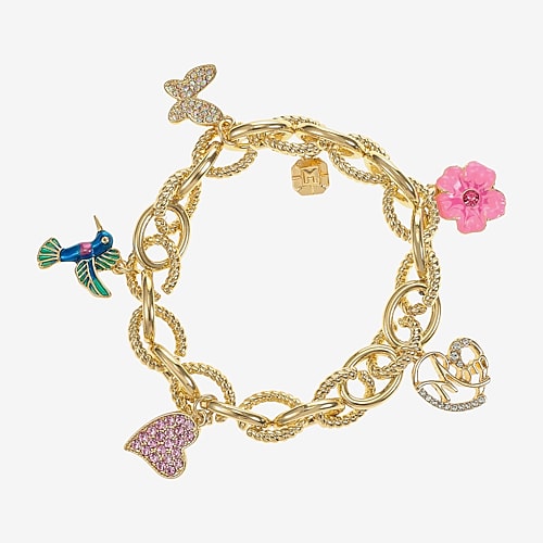Click here for Monet Jewelry Mom Womens Pink Glass Flower Heart S... prices