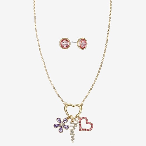 Click here for Monet Jewelry Mom Womens Multi Color Glass Heart 2... prices