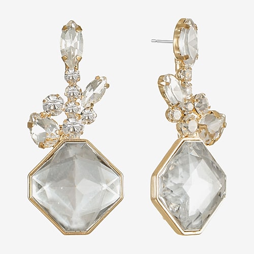Click here for Monet Jewelry Womens Glass Square Hypoallergenic D... prices