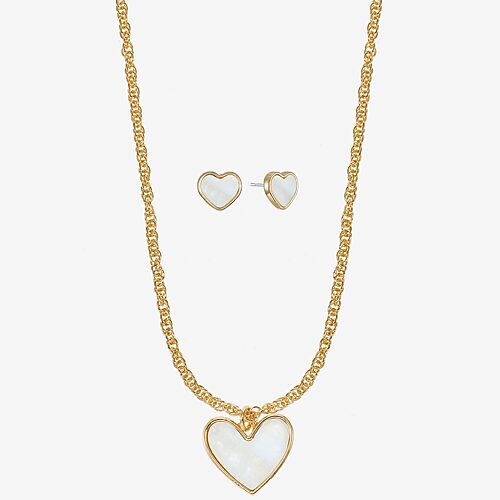 Click here for Liz Claiborne Womens Shell Heart 2-pc. Jewelry Set... prices