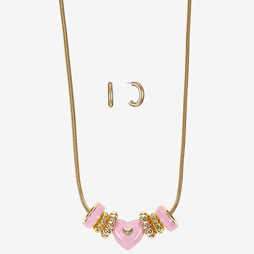 Click here for Liz Claiborne Womens Glass Heart 2-pc. Jewelry Set... prices