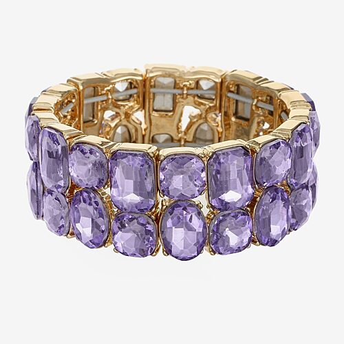 Click here for Monet Jewelry Womens Purple Glass Cushion Stretch... prices
