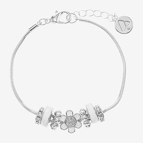 Click here for Liz Claiborne Womens Glass Flower Charm Bracelet... prices
