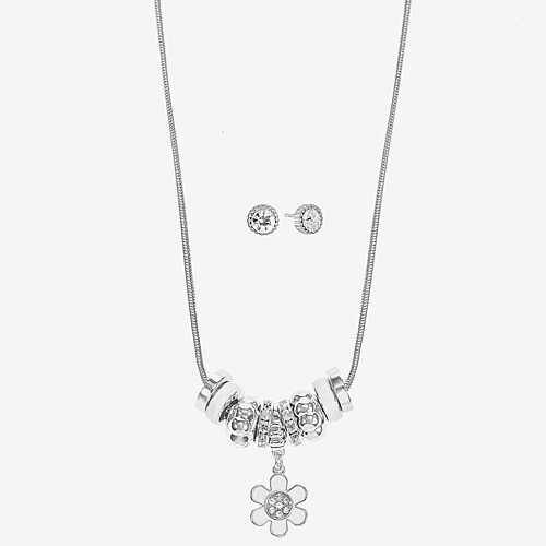 Click here for Liz Claiborne Womens Glass Flower 2-pc. Jewelry Se... prices