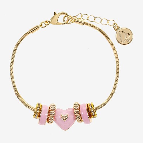 Click here for Liz Claiborne Womens Glass Heart Charm Bracelet  O... prices